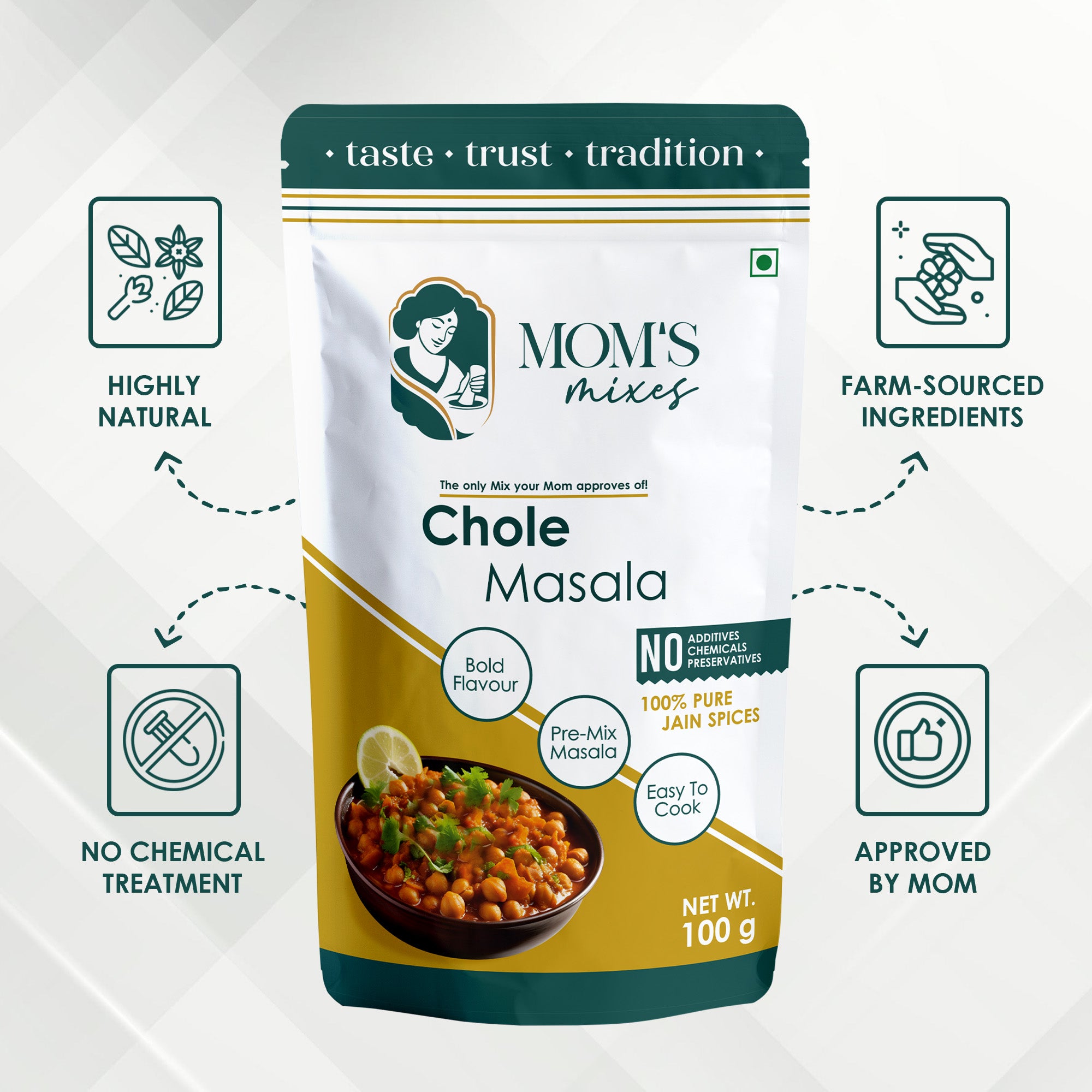 Chole Masala | Complete Pre-Mix for Authentic Chole – Mom's Mixes